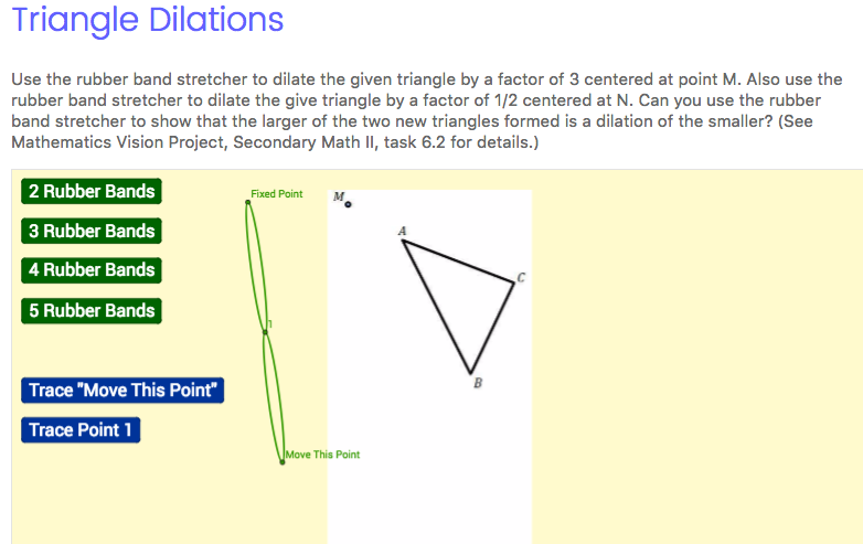 GeoGebra Rubber Band Dilation Simulation | Math