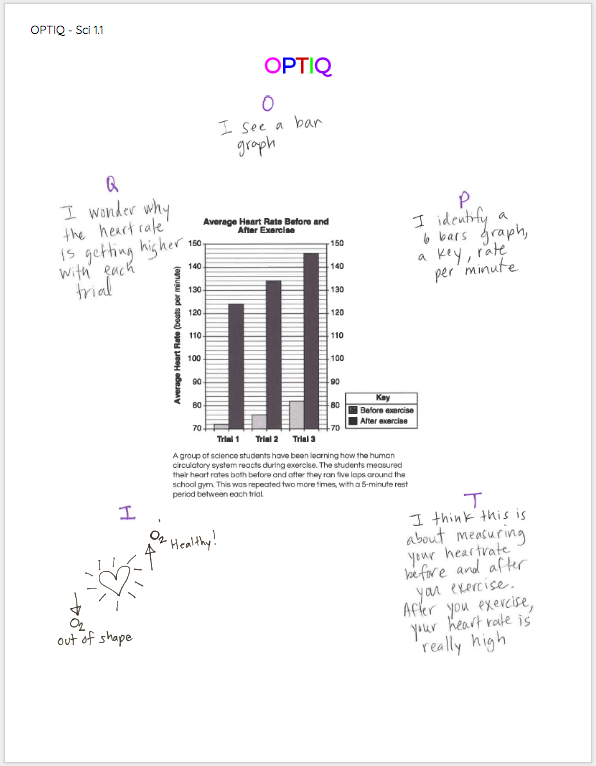 OPTIQ Science Sample | New Visions - Middle School