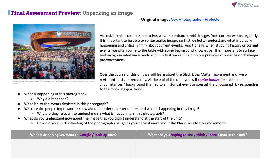 US History Introduction | New Visions - Social Studies