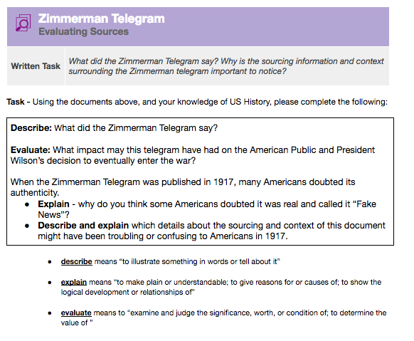 Zimmerman Telegram | New Visions - Social Studies